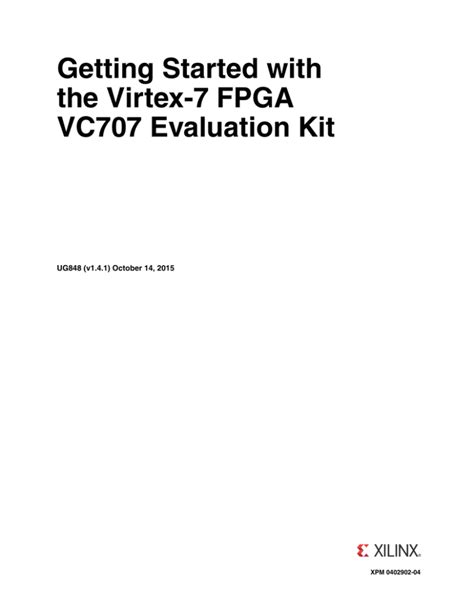Getting Started With The Virtex FPGA VC Evaluation Kit