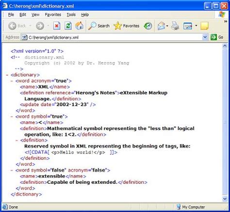 Using Internet Explorer As An XML Browser