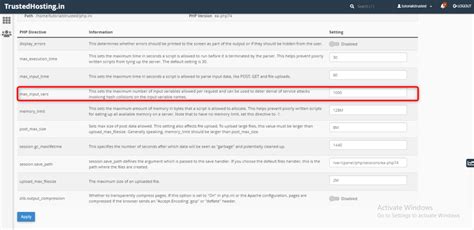 How To Increase Max Input Vars In Cpanel Logical Web Solutions