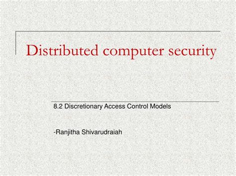 ppt distributed computer security powerpoint presentation free