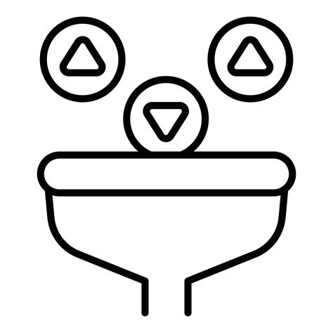 Play Funnel Icon Outline Vector Mute Filter Vector Art At Vecteezy