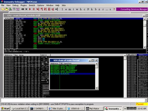 mp3 nator local buffer overflow seh dep bypass windows local