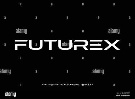 Modern Futuristic Alphabet Display Font Vector Illustration Stock Vector Image And Art Alamy