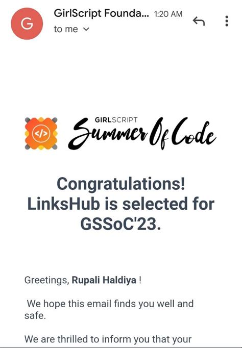 Rupali Haldiya On Linkedin Gssoc23 Girlscriptsummerofcode Opensource 21 Comments