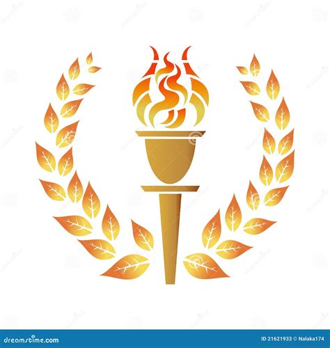 Flaming Torch Stock Vector Illustration Of Sport Burning 21621933