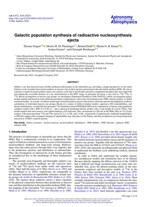 Pdf Galactic Population Synthesis Of Radioactive Nucleosynthesis Ejecta
