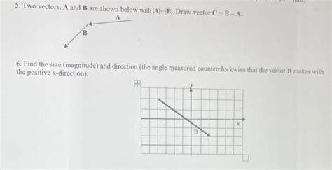 Solved 5 Two Vectors A And B Are Shown Below With ∣a∣∣b∣