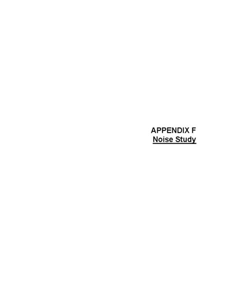 Appendix F Noise Pdf Decibel Sound