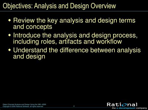 Ppt Object Oriented Analysis And Design Using The Uml Module 4 Analysis And Design Overview