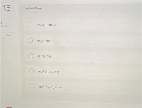 Solved When The Following Reaction Is At When The Chegg Com