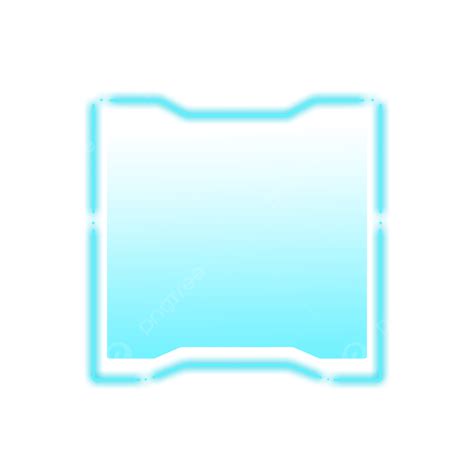 Smart Blue Technology Screen Border Blue Square Technology PNG Transparent Clipart Image And