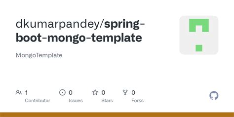 Github Dkumarpandeyspring Boot Mongo Template Mongotemplate