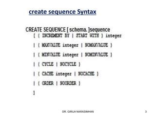 Part Create Sequence Dual Table PPTX