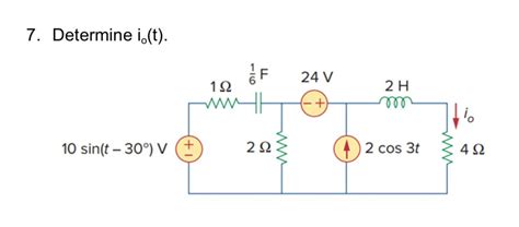 Solved 7 Determine Io T Chegg Com