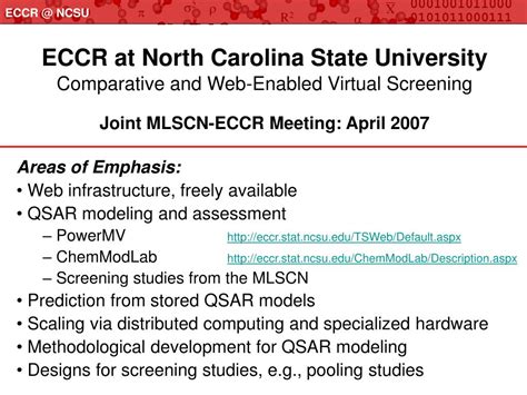 Ppt Areas Of Emphasis Web Infrastructure Freely Available Qsar