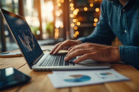Close Up View Of A Businessman Focused On Data Analysis While Working
