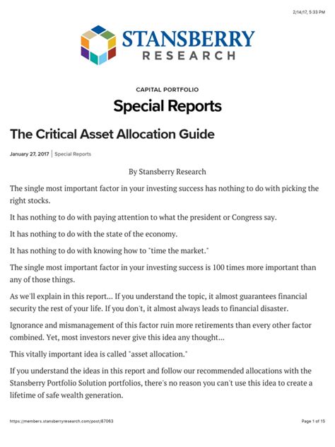 Asset Allocation Pdf