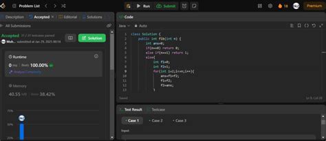 Leetcode Problemsolving Fibonacci Codingjourney 100daysofcode