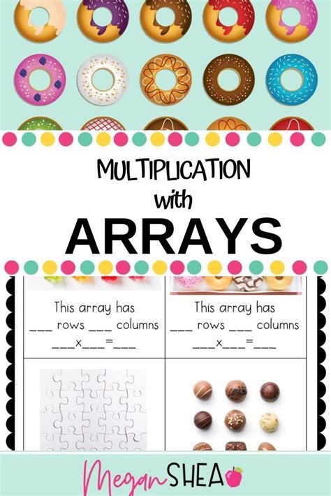 multiplication with arrays lesson activities and anchor chart