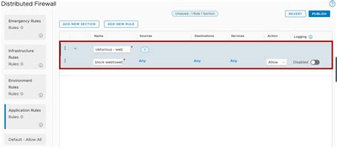 Playing Around With The Distributed Firewall On Vmware Cloud On Aws
