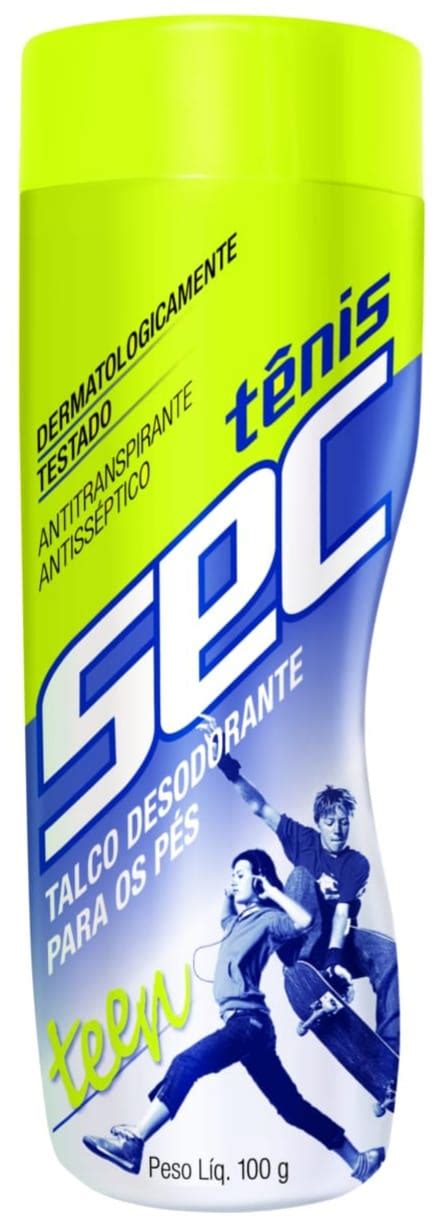 Talco Tenis Sec Teen Herbíssimo Desodorante Para Os Pés 100g Sanvic
