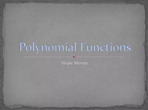 polynomial functions ppt