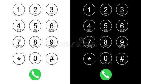 Smartphone Keypad And Numbers Panel Numbers And Letters For Phone