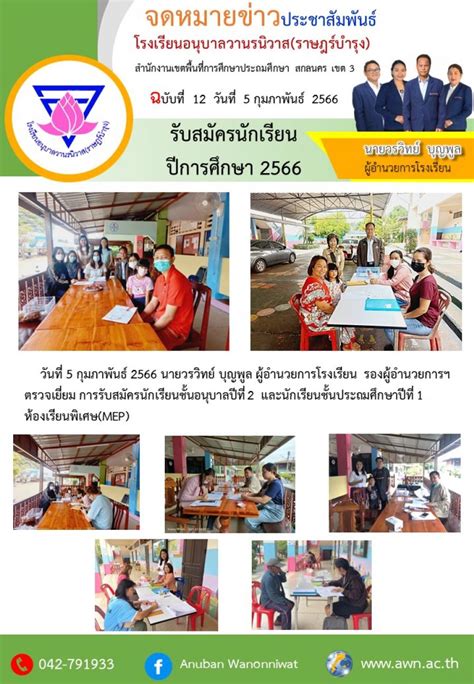 โรงเรียนอนุบาลวานรนิวาส ราษฎร์บำรุง สังกัดสำนักงานเขตพื้นที่การศึกษาประถมศึกษาสกลนคร เขต 3