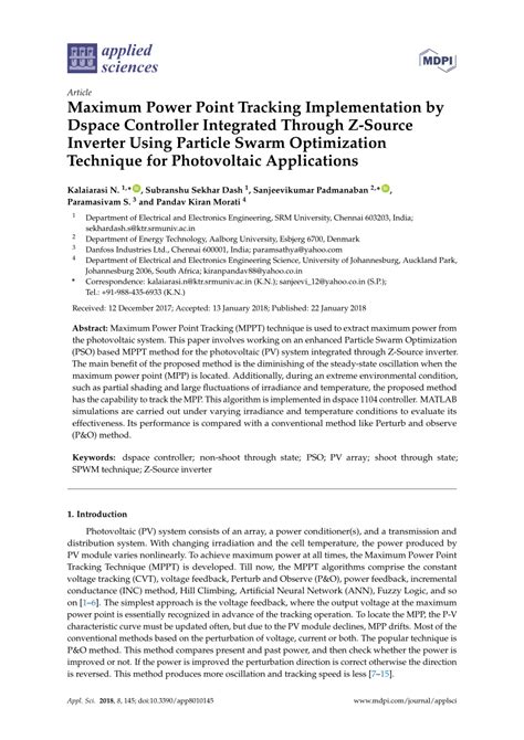 [pdf] maximum power point tracking implementation by dspace controller
