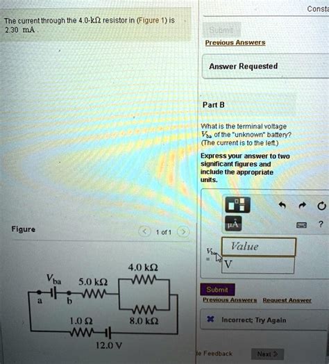 solved const the currentthrough the o ki resistorin figure 1} is 2