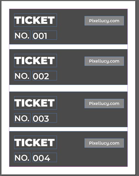 How To Create Numbered Tickets InDesign Method 2 Pixellucy