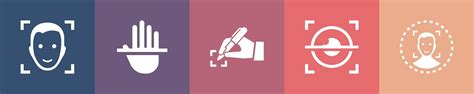 Premium Vector Biometrics Authentication Icons Infographic Design
