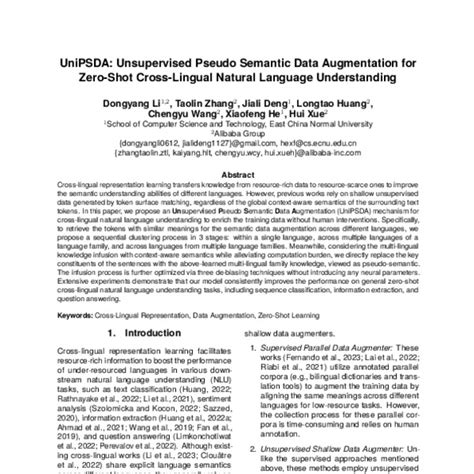 Unipsda Unsupervised Pseudo Semantic Data Augmentation For Zero Shot Cross Lingual Natural