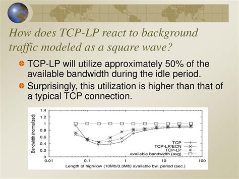 tcp lp a distributed algorithm for low priority data transfer ppt