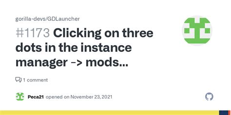 Clicking On Three Dots In The Instance Manager Mods Doesnt Do