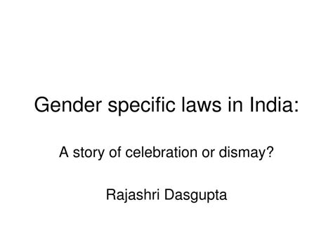 Ppt Gender Specific Laws In India Powerpoint Presentation Free