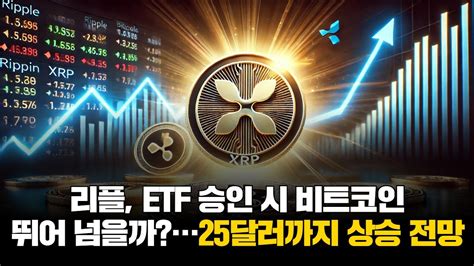 리플 Etf 승인 시 비트코인 뛰어 넘을까25달러까지 상승 전망 Youtube
