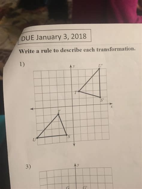 Solved Due January 3 2018 Write A Rule To Describe Each