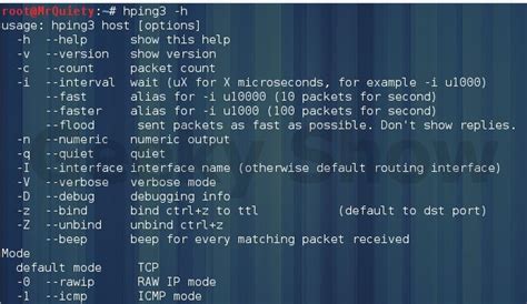how to use hping3 in kali linux hack the knox