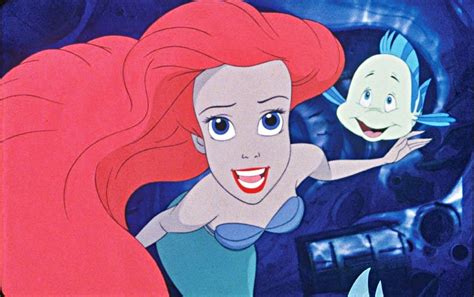Walt Disney Production Cels Princess Ariel And Flounder Walt Disney Characters Photo 26030008
