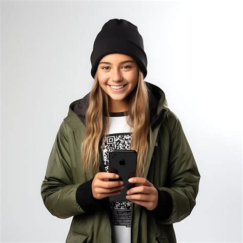 Premium Ai Image 3d Render Of A Teen Decoding A Qr Code With A Smar