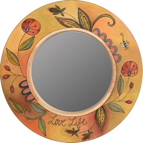 Small Circle Mirror D78287 Sticks Handmade