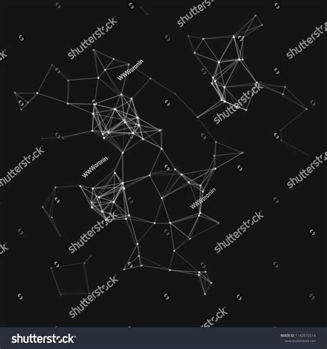 Vector Illustration Abstract Plexus Structure Forming Stock Vector Royalty Free 1142572514