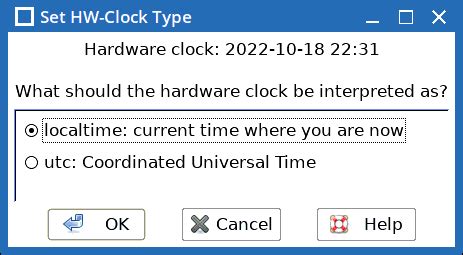 Set Hwclock Type GUI Improved