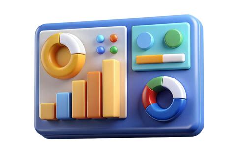 Dynamic Financial Data Visualization Glossy Dashboard With Bar Graphs Pie Charts Premium Ai