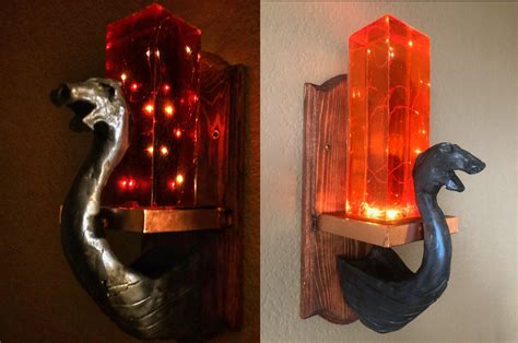 New Guide Minecraft Inspired Epoxy Resin Torch Lamp With Touch Control