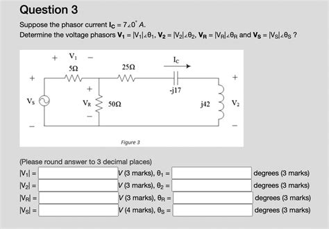 solved suppose the phasor current ic 7∠0° a determine the voltage
