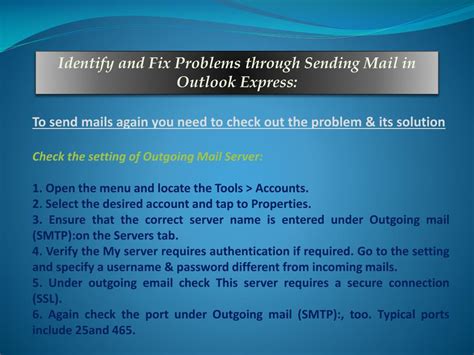 PPT How To Troubleshoot Outlook Express Mail Sending Problems PowerPoint Presentation ID