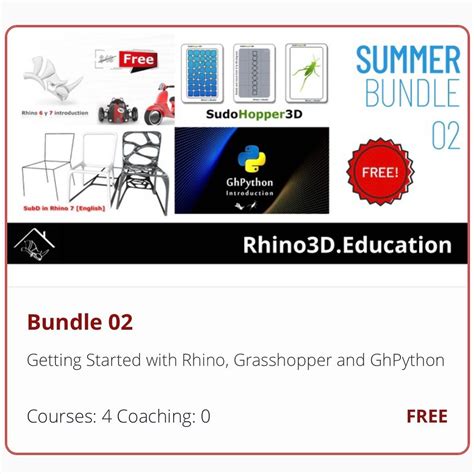 Free Summer Bundle Getting Started Rhino3d Education Facebook