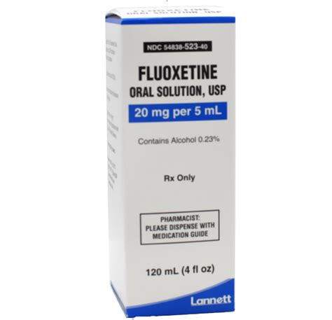 Fluoxetine Oral Solution 20mg5ml 120 Ml Manufacturer May Vary